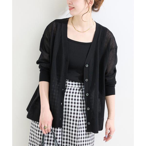 ZOZO問い合わせ番号:107231788ショップ:JOINT WORKS，ジョイントワークスブランド:B.C STOCK，ベーセーストック，Simplicite，サンプリシテ商品名:《追加7》手洗い可 / リネン混シアーカーディガンカテゴ...