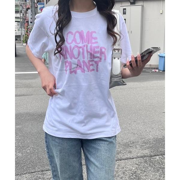『タイムセール実施中』ZOZO問い合わせ番号:107232411ショップ:merrylatte，メリーラテブランド:etta，エタ商品名:ピンクレタリング半袖Tシャツカテゴリ:トップス>Tシャツ/カットソーブランド品番:e60素材:綿...