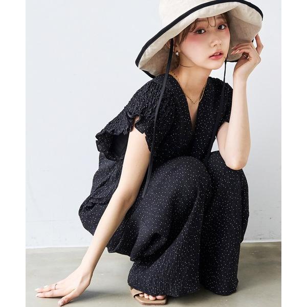 ZOZO問い合わせ番号:107232685ショップ:Auntie Rosa，アンティローザブランド:mil，ミル商品名:シャーリング オールインワン【587207】カテゴリ:オールインワン・サロペット>サロペット/オーバーオールブラン...