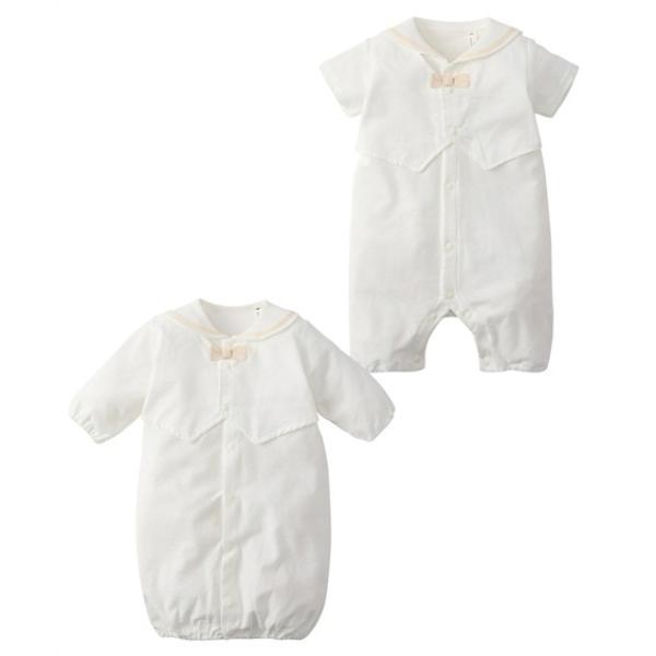 ※このアイテムは返品・交換対象外商品です。ZOZO問い合わせ番号:107233276ショップ:nissen，ニッセンブランド:QUNTSTYLE，キュントスタイル商品名:お宮参り・セレモニーにも セーラー衿半袖カバーオール・ツーウェイオール...