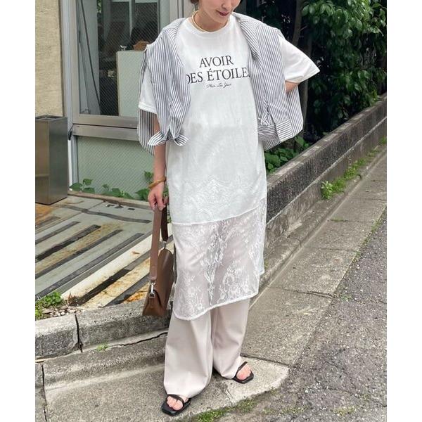 ZOZO問い合わせ番号:107236023ショップ:RMAF，リマインドミーアンドフォーエバーブランド:Remind me and forever，リマインドミーアンドフォーエバー商品名:【選べるデザイン！】裾レースロゴTシャツカテゴリ:ト...