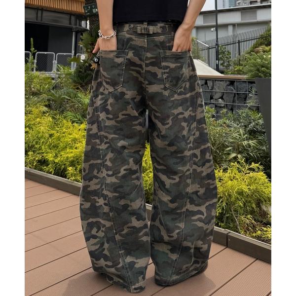 ZOZO問い合わせ番号:107345586ショップ:IF Div.，アイエフディビジョンブランド:ADAMASTE，アダマスト商品名:Vintage Like Camouflage Wide Pants - ヴィンテージライクカモフラージュ...