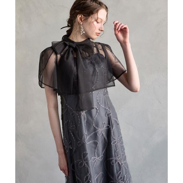 ZOZO問い合わせ番号:107346279ショップ:AIMER，エメブランド:AIMER，エメ商品名:ビッグリボンブラウス×リボン刺繍チュールキャミソールワンピース 2点セットパーティードレスカテゴリ:ワンピース/ドレス>ドレスブラン...