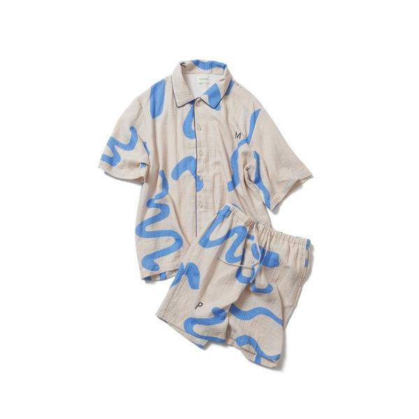 ZOZO問い合わせ番号:107346489ショップ:PAMM，パムブランド:PAMM，パム商品名:PAMMのサマーパジャマカテゴリ:ルームウェア>ルームウェア/パジャマブランド品番:PM1575カラー:ライム，ネイビー，ライトブルー，...