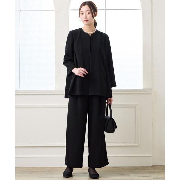 ZOZO問い合わせ番号:107348266ショップ:AIMER，エメブランド:AIMER，エメ商品名:「喪服・礼服・WEB限定」マシンウォッシャブル ジャケット風前開きブラウス・ワイドパンツ セットアップブラックフォーマルカテゴリ:フォーマ...