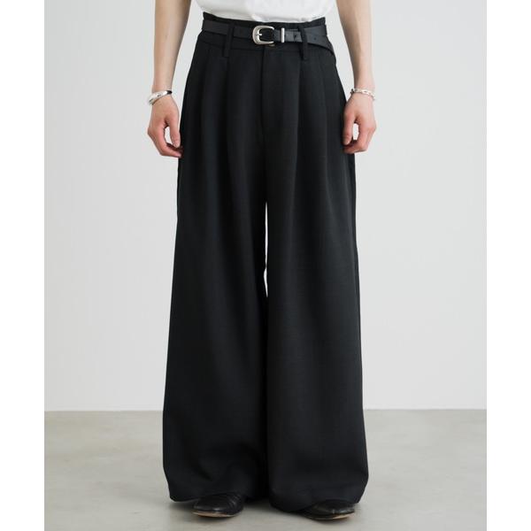 ZOZO問い合わせ番号:107383393ショップ:SINSS，シンスブランド:SINSS，シンス商品名:3-Tuck wide linen touch straight slacks / 3タックワイドリネンタッチストレートスラックス（接...