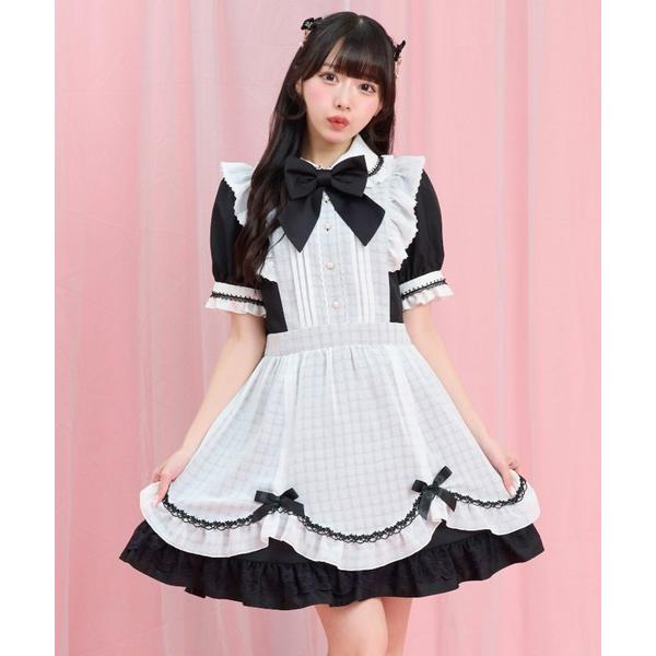 ZOZO問い合わせ番号:107385633ショップ:Secret Honey，シークレットハニーブランド:Secret Honey，シークレットハニー商品名:半袖エプロン切替ワンピースカテゴリ:ワンピース/ドレス>ワンピースブランド品...