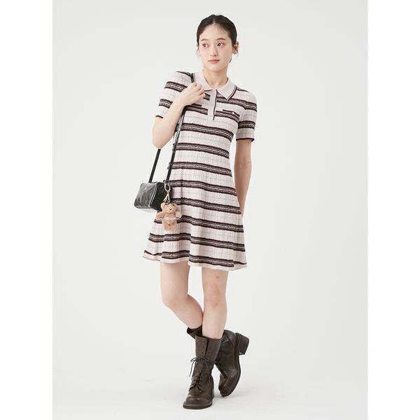 ZOZO問い合わせ番号:107386364ショップ:LILY BROWN，リリー ブラウンブランド:LILY BROWN，リリーブラウン商品名:ポロニットミニワンピースカテゴリ:ワンピース/ドレス>ワンピースブランド品番:LWNO26...