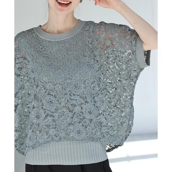 ZOZO問い合わせ番号:107387086ショップ:FRENCH PAVE，フレンチパヴェブランド:CAWAII，カワイイ商品名:体型カバーが叶う リブ×レース トップスカテゴリ:トップス>シャツ/ブラウスブランド品番:w61742p...