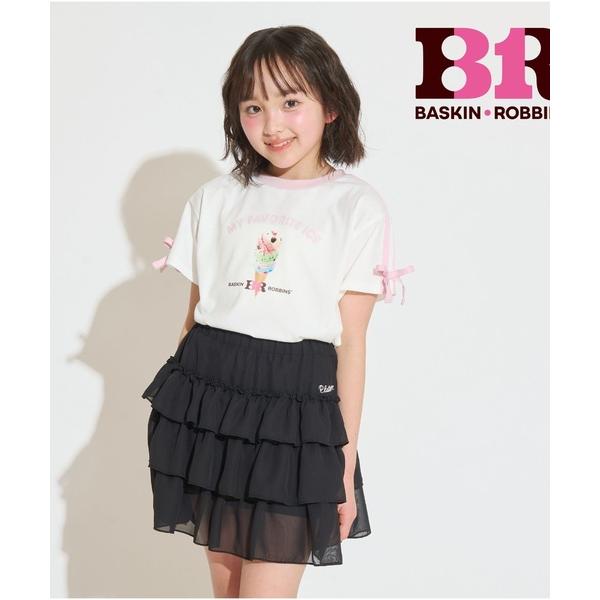 ZOZO問い合わせ番号:107424312ショップ:NARUMIYA ONLINE，ナルミヤ オンラインブランド:PINK-latte，ピンクラテ商品名:【サーティワン】【接触冷感】袖ラインリボン半袖Tシャツカテゴリ:トップス>Tシャ...