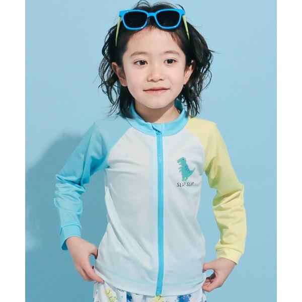 ZOZO問い合わせ番号:107424468ショップ:BEBE ONLINE STORE，ベベ オンラインストアブランド:SLAP SLIP，スラップスリップ商品名:消防車カブトムシ恐竜ブロックワッペンバイカラーラッシュガード(90~130c...