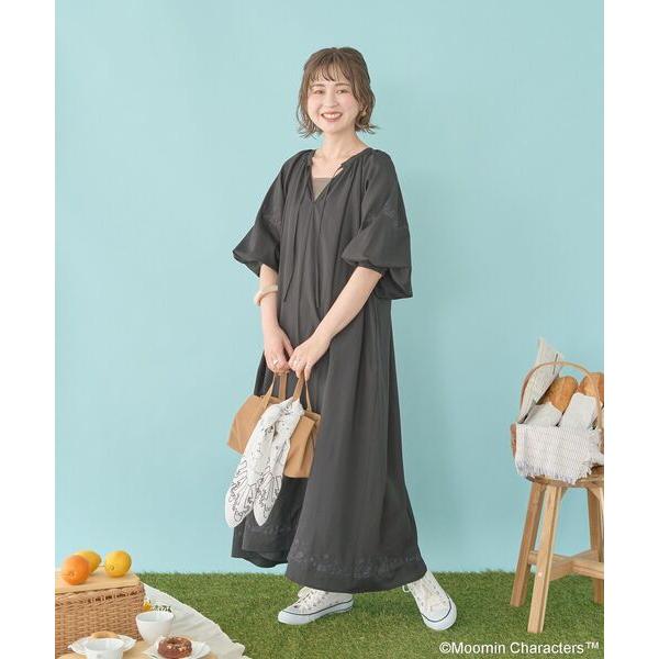ZOZO問い合わせ番号:107424553ショップ:AMERICAN HOLIC，アメリカンホリックブランド:MOOMIN，ムーミン，AMERICAN HOLIC，アメリカンホリック商品名:【WEB限定】Moomin 刺繍スキッパーワンピー...
