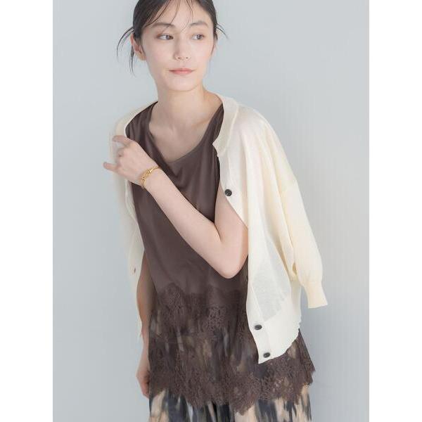 ZOZO問い合わせ番号:107424703ショップ:Te chichi，テチチブランド:Te chichi，テチチ商品名:スカラップレースヘムタンクトップカテゴリ:トップス>タンクトップブランド品番:2202273-22-12素材:本...