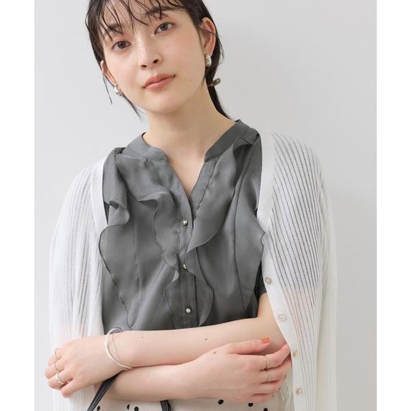 ZOZO問い合わせ番号:107425087ショップ:VIS，ビスブランド:VIS，ビス商品名:シアーラッフルブラウスカテゴリ:トップス>シャツ/ブラウスブランド品番:2026-A-BVH36260素材:（表地） ポリエステル 100%...