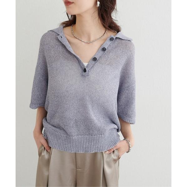 ZOZO問い合わせ番号:107425675ショップ:natural couture，ナチュラルクチュールブランド:LARUTA，ラルータ，natural couture，ナチュラルクチュール商品名:【LARUTA】ドライタッチシアーポロ半袖...