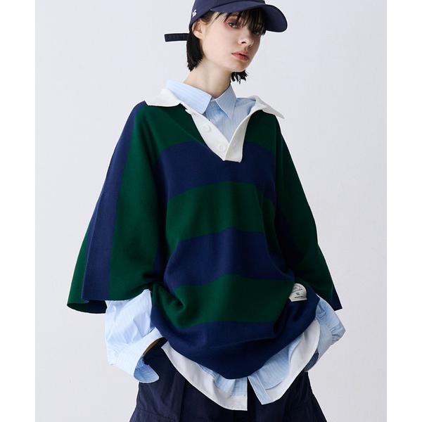 ZOZO問い合わせ番号:107450182ショップ:SeeSew，シーソーブランド:SeeSew，シーソー商品名:【UNISEX】OVER RUGGER KNIT POLO/オーバーラガーニットポロシャツカテゴリ:トップス>ポロシャツ...