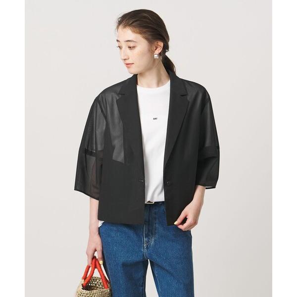 ZOZO問い合わせ番号:107461926ショップ:UNITED ARROWS，ユナイテッドアローズブランド:UNITED ARROWS，ユナイテッドアローズ商品名:シアー ショート ジャケット ‐ウォッシャブル‐カテゴリ:ジャケット/アウ...