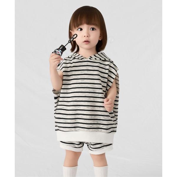ZOZO問い合わせ番号:107462316ショップ:Rora，ローラブランド:enhenn，エンヘン商品名:enhennbaby ベビー ストライプ フード付き ノースリーブトップス 薄手カテゴリ:トップス>キャミソールブランド品番:...