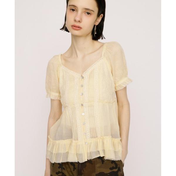 ZOZO問い合わせ番号:107463387ショップ:SLY，スライブランド:SLY，スライ商品名:BABY DOLL COTTON BL ベビードールコットンブラウス 春服 夏服 シアーカテゴリ:トップス>シャツ/ブラウスブランド品番...