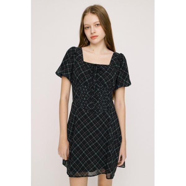 ZOZO問い合わせ番号:107463408ショップ:SLY，スライブランド:SLY，スライ商品名:FRONT BUTTON TUCKED MINI DRESS フロントボタンタックミニドレス 春服 夏服カテゴリ:ワンピース/ドレス>ワ...