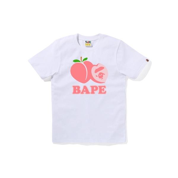 ZOZO問い合わせ番号:107464160ショップ:A BATHING APE，ア ベイシング エイプブランド:A BATHING APE，アベイシングエイプ商品名:BAPE PEACH TEEカテゴリ:トップス>Tシャツ/カットソー...