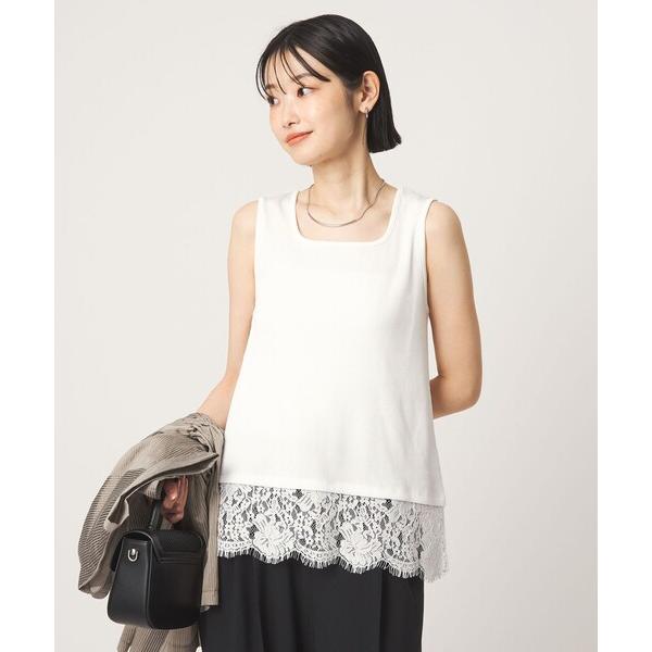 ZOZO問い合わせ番号:107464509ショップ:green label relaxing，グリーンレーベル リラクシングブランド:green label relaxing，グリーンレーベルリラクシング商品名:スソ レース タンクトップカ...