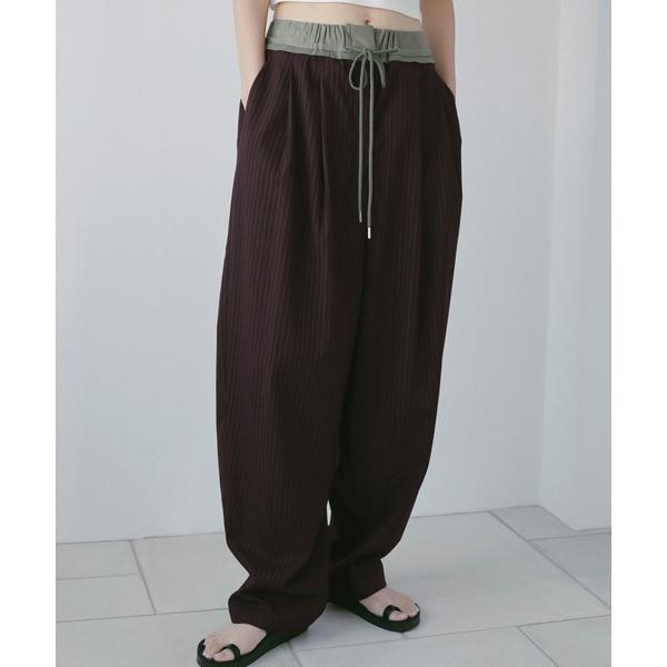 ZOZO問い合わせ番号:107465144ショップ:anuke，アンヌークブランド:anuke，アンヌーク商品名:Bicolor Stripe Pantsカテゴリ:パンツ>その他パンツブランド品番:62610713素材:【表地】ポリエ...