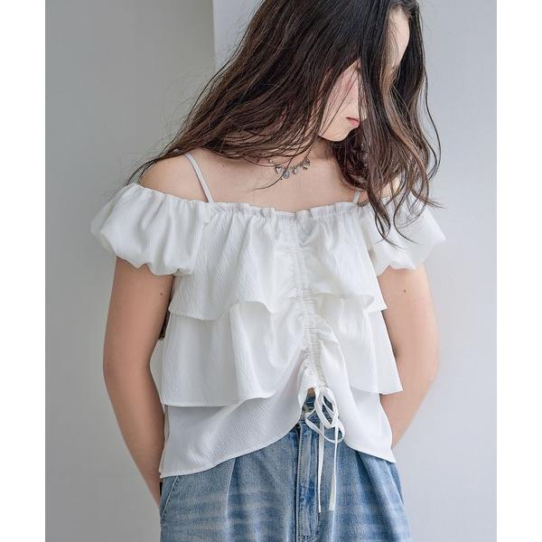 ZOZO問い合わせ番号:107465317ショップ:repipi armario，レピピアルマリオブランド:repipi armario，レピピ アルマリオ，10C REPIPI，ジューシーレピピ商品名:オフショルギャザーブラウスカテゴリ:...