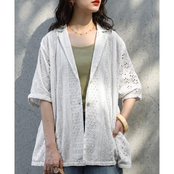 ZOZO問い合わせ番号:107466308ショップ:antiqua，アンティカブランド:antiqua，アンティカ商品名:インド綿 レース ジャケットカテゴリ:ジャケット/アウター>テーラードジャケットブランド品番:IYA-00169...