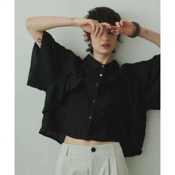 ZOZO問い合わせ番号:107502438ショップ:Avenue，アヴェニューブランド:Plumel，プルメル商品名:Asymmetry Frill Blouse / アシンメトリーフリルブラウスカテゴリ:トップス>シャツ/ブラウスブ...