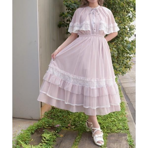 ZOZO問い合わせ番号:107503269ショップ:axes femme，アクシーズファムブランド:axes femme，アクシーズファム商品名:フリルメローケープワンピースカテゴリ:ワンピース/ドレス>ワンピースブランド品番:CI3...