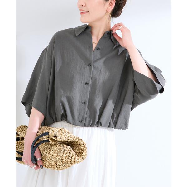 ZOZO問い合わせ番号:107503971ショップ:JOINT WORKS，ジョイントワークスブランド:B.C STOCK，ベーセーストック，Simplicite，サンプリシテ商品名:手洗い可 / タックギャザーヘムショートシャツカテゴリ:...