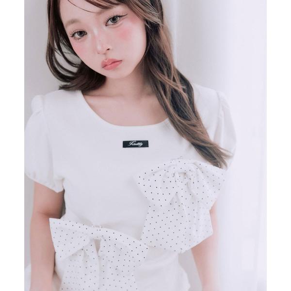 『タイムセール実施中』ZOZO問い合わせ番号:107504128ショップ:OLIVE des OLIVE，オリーブ デ オリーブブランド:OLIVE des OLIVE，オリーブデオリーブ商品名:リボンribbonTシャツカテゴリ:トップス...