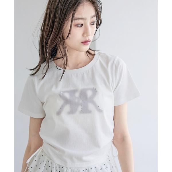 ZOZO問い合わせ番号:107504134ショップ:repipi armario，レピピアルマリオブランド:repipi armario，レピピ アルマリオ，10C REPIPI，ジューシーレピピ商品名:twinRサイドシャーリングTシャツ...