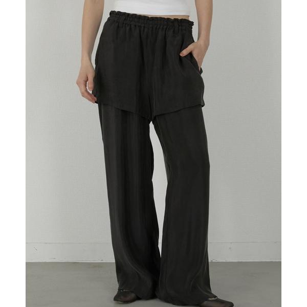 ZOZO問い合わせ番号:107505368ショップ:RESERVOIR STORE，レザボア ストアブランド:LA PEAU DE GEM，ラポドゥジェム商品名:【LA PEAU DE GEM】layered pants/レイヤードパンツカ...