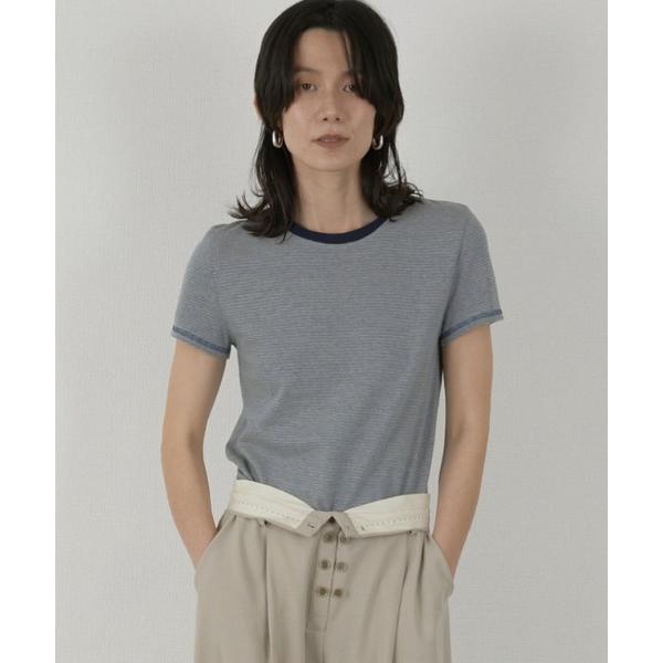 ZOZO問い合わせ番号:107505369ショップ:RESERVOIR STORE，レザボア ストアブランド:LA PEAU DE GEM，ラポドゥジェム商品名:【LA PEAU DE GEM】hemp border tee/ヘンプボーダー...