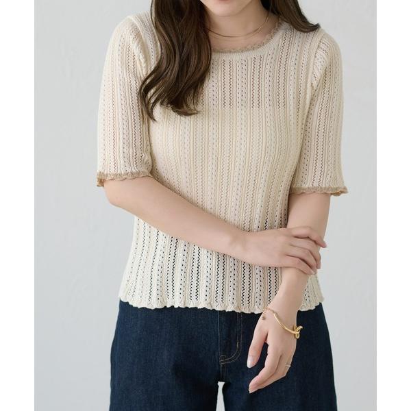 ZOZO問い合わせ番号:107506109ショップ:apres jour，アプレジュールブランド:apres jour clair，アプレジュールクレア商品名:【apres jour clair】スカラップニットトップスカテゴリ:トップス&...