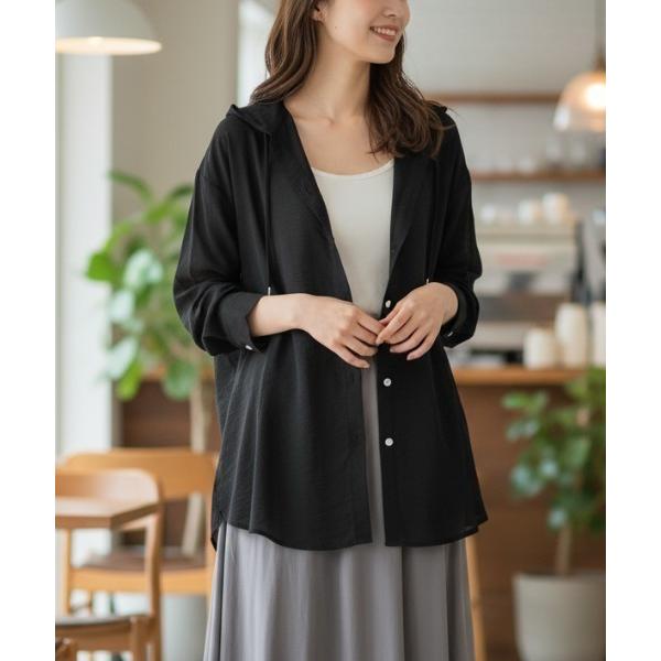 『タイムセール実施中』ZOZO問い合わせ番号:107506609ショップ:BY THE BAY，バイザベイブランド:BY THE BAY，バイザベイ商品名:【UV対策・羽織り】薄手シアーシャツパーカー/5色展開 春夏 体型カバー 大人カジュ...