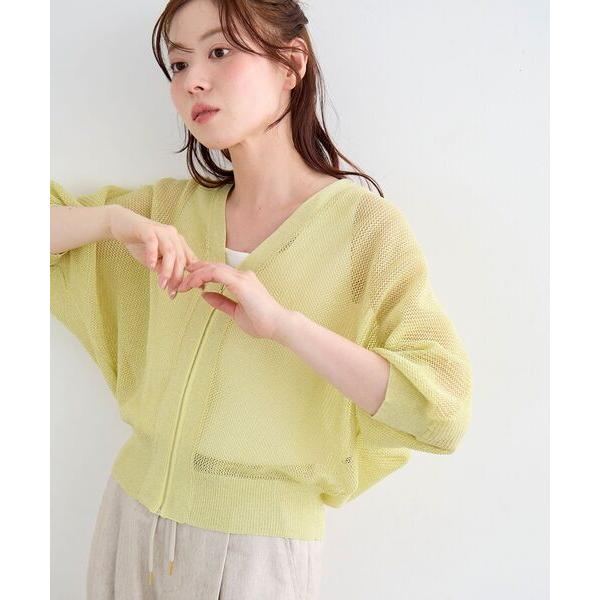『タイムセール実施中』ZOZO問い合わせ番号:107507311ショップ:le.coeur blanc，ルクールブランブランド:le.coeur blanc，ルクールブラン商品名:《WEB限定アイテム》フロントジップメッシュラメカーディガン...