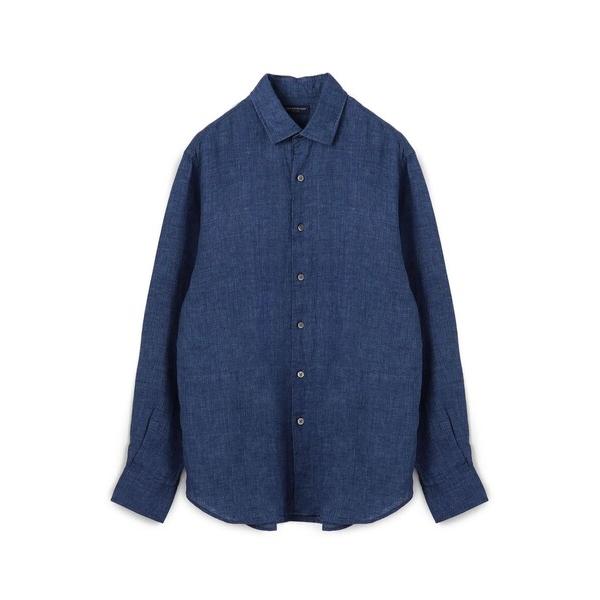 ZOZO問い合わせ番号:107507502ショップ:TOMORROWLAND，トゥモローランドブランド:TOMORROWLAND，トゥモローランド商品名:リネン セミワイドカラーロングスリーブシャツ SAHARA ALBINIカテゴリ:トッ...