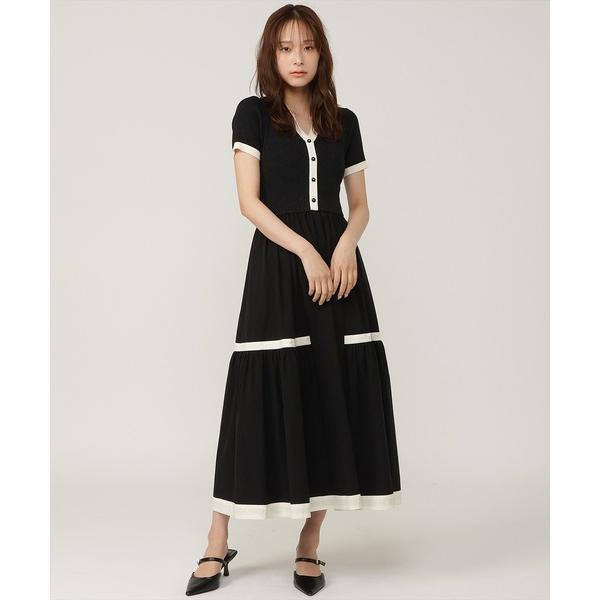 ZOZO問い合わせ番号:107507532ショップ:AND COUTURE，アンドクチュールブランド:AND COUTURE，アンドクチュール商品名:ラメ入り配色ドッキングワンピースカテゴリ:ワンピース/ドレス>ワンピースブランド品番...