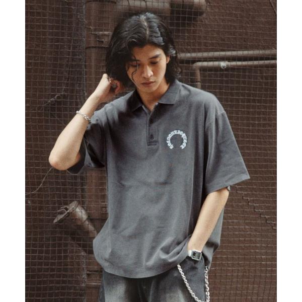 ZOZO問い合わせ番号:107542847ショップ:RAGEBLUE，レイジブルーブランド:RAGEBLUE，レイジブルー商品名:Pigment Circle Logo Polo Shirt/ピグメント加工サークルロゴポロシャツカテゴリ:ト...