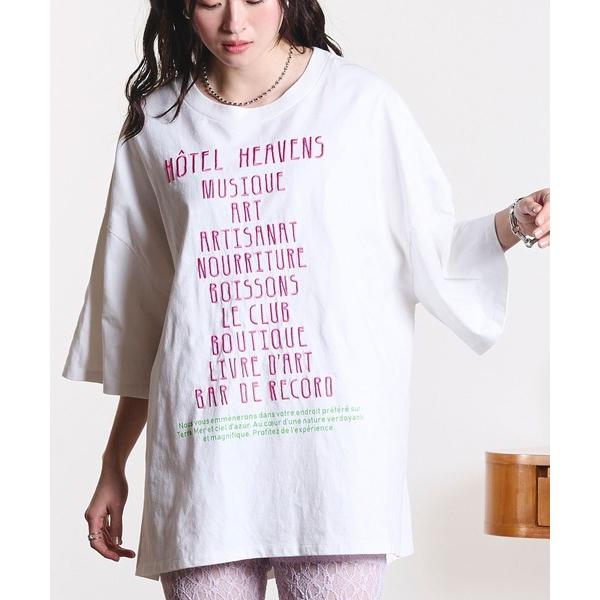ZOZO問い合わせ番号:107543167ショップ:ROSE BUD，ローズバッドブランド:ROSE BUD，ローズバッド商品名:(GENE HEAVENS)EMBROIDERY LOGO BIG TEEカテゴリ:トップス>Tシャツ/...