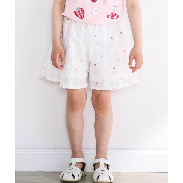 『タイムセール実施中』ZOZO問い合わせ番号:107543460ショップ:BEBE ONLINE STORE，ベベ オンラインストアブランド:SLAP SLIP，スラップスリップ商品名:「お揃い」ハート＆ひまわり総柄レース＆デニムキュロット...