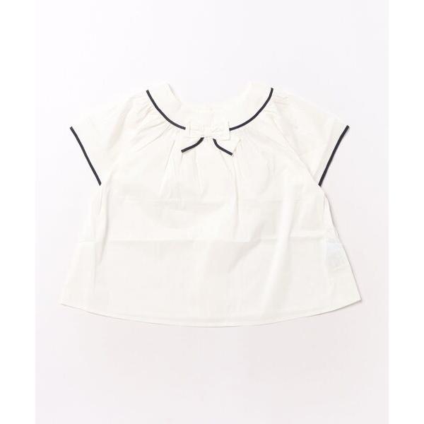 ZOZO問い合わせ番号:107543478ショップ:BEBE ONLINE STORE，ベベ オンラインストアブランド:Tartine et Chocolat，タルティーヌエショコラ商品名:【前後着用可能】【お揃い】リボン付きパフスリーブ ...