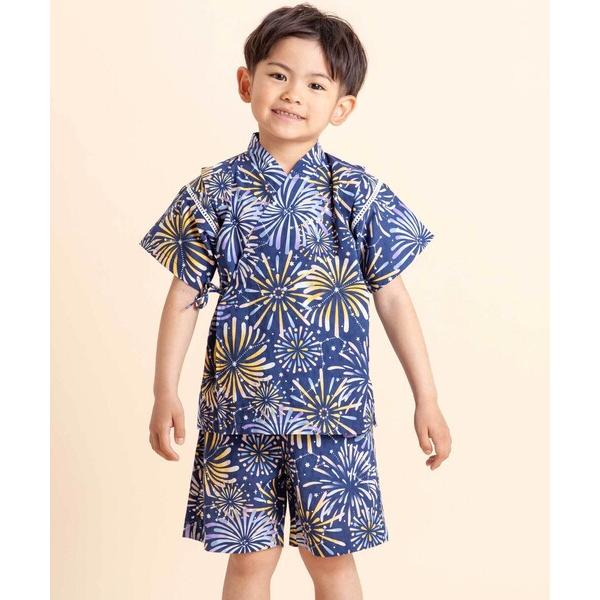 『タイムセール実施中』ZOZO問い合わせ番号:107543493ショップ:BEBE ONLINE STORE，ベベ オンラインストアブランド:SLAP SLIP，スラップスリップ商品名:【お揃い】花火風鈴x金魚x和総柄甚平(80~130cm...