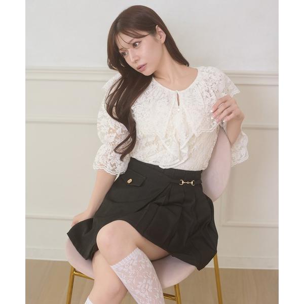 『タイムセール実施中』ZOZO問い合わせ番号:107543734ショップ:Ambre Neige，アンブルネージュブランド:Ambre Neige，アンブルネージュ商品名:ruffle frill lace blouse / ラッフルフリル...
