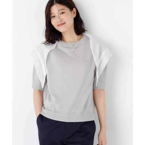 ZOZO問い合わせ番号:107543935ショップ:human woman，ヒューマンウーマンブランド:human woman，ヒューマンウーマン商品名:【ウォッシャブル / Good Price】ペーパーヤーンニットＴカテゴリ:トップス&...