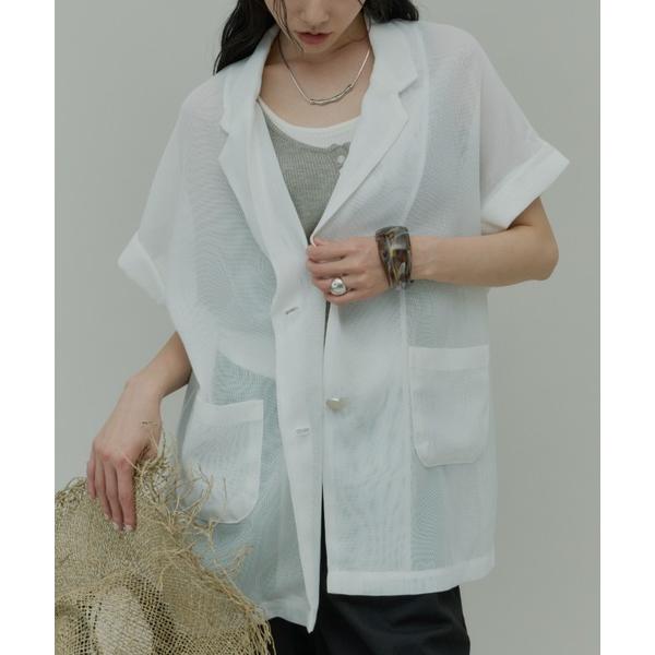 ZOZO問い合わせ番号:107544033ショップ:Avenue，アヴェニューブランド:Plumel，プルメル商品名:Sheer Mesh French Tailored Gilet / シアーメッシュフレンチテーラードジレカテゴリ:ジャケ...