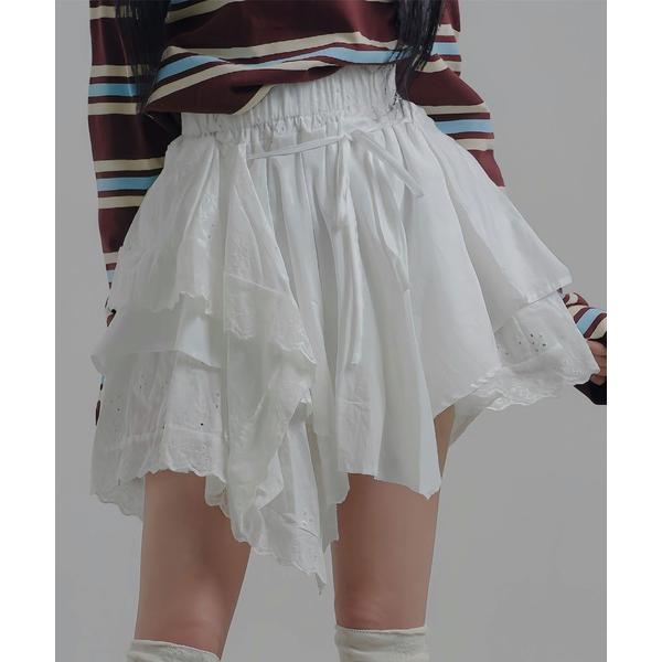 ZOZO問い合わせ番号:107579700ショップ:夢展望（YUMETENBO），ユメテンボウブランド:Diable baiser，ディアブルベーゼ，夢展望，ユメテンボウ商品名:アシンメトリーレーススカート/インナーパンツ付カテゴリ:スカー...